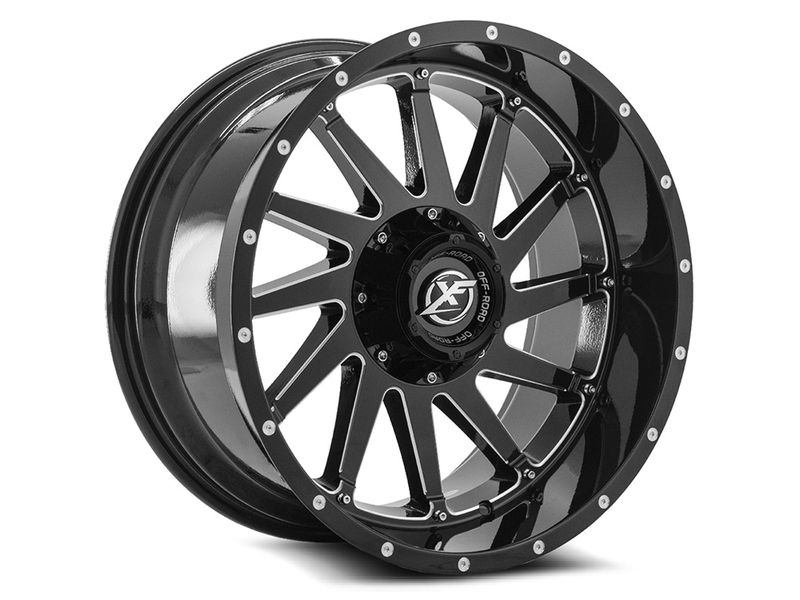 XF Offroad Milled Gloss Black XF-216 Wheels | Rugged Ridge