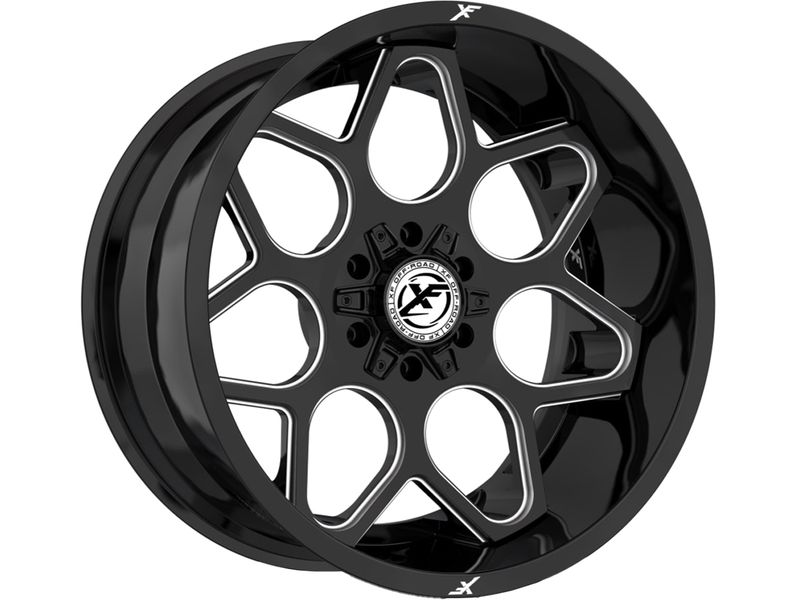 XF Offroad Milled Gloss Black XF-233 Wheels | Rugged Ridge