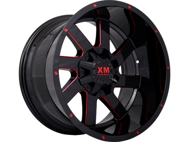 XM Offroad Black & Red XM-322 Wheels | Rugged Ridge