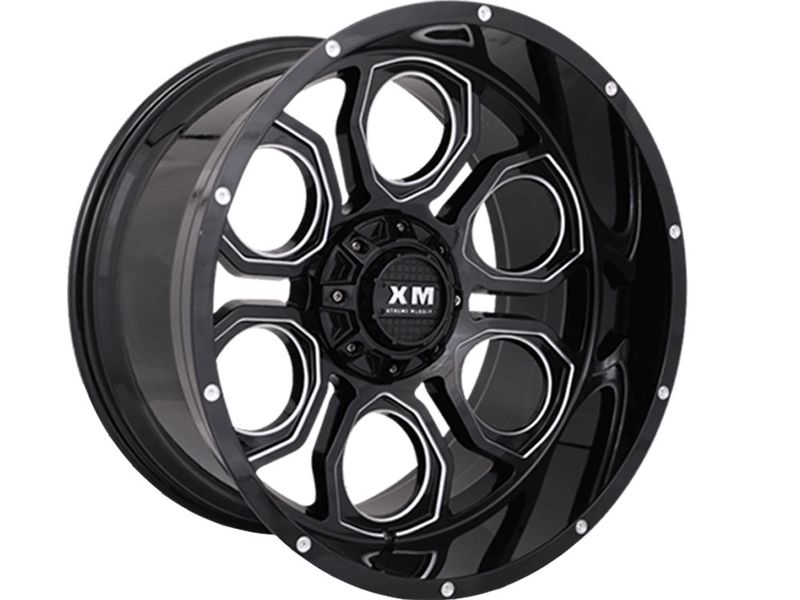 XM Offroad Milled Gloss Black XM-303 Wheels | Rugged Ridge