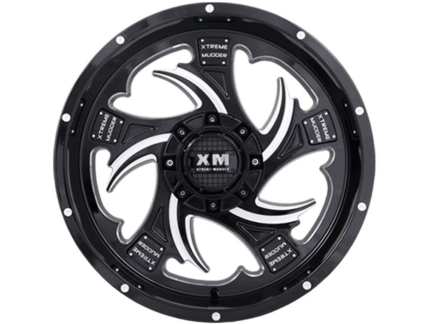 XM Offroad Milled Gloss Black XM-308 Wheels | Rugged Ridge