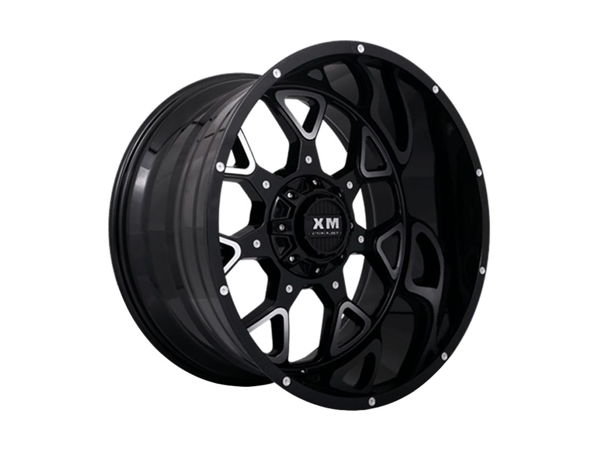 XM Offroad Milled Gloss Black XM-327 Wheels | Rugged Ridge