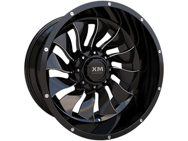 XM Offroad Milled Gloss Black XM-329 Wheels | Rugged Ridge